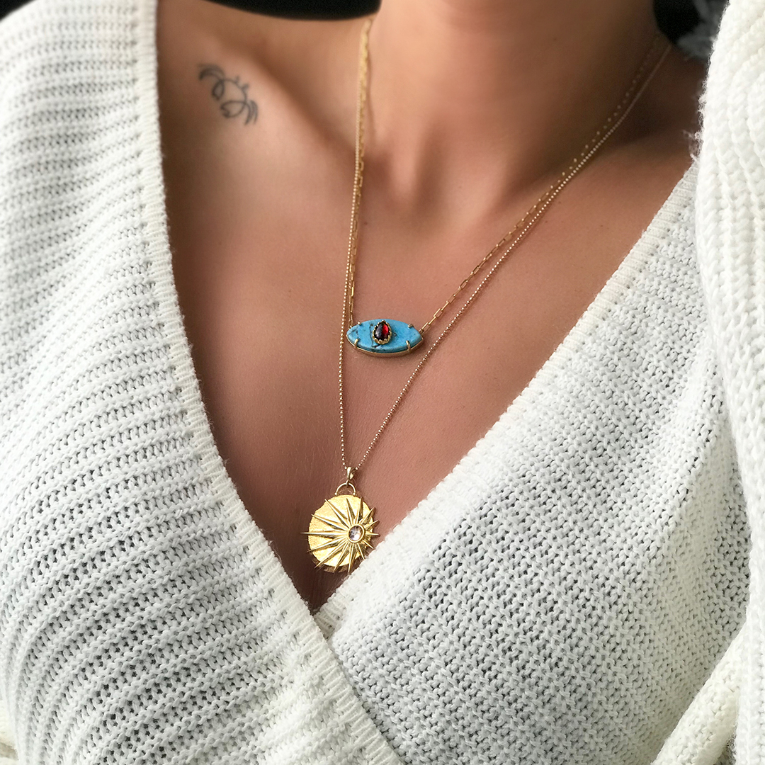 Egio Blue Göz Kolye